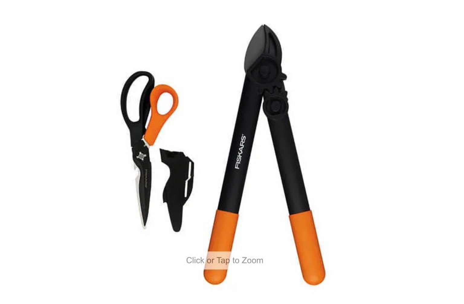 Fiskars PowerGear® Lopper and Heavy-Duty Garden Shear Set for Cutting ...
