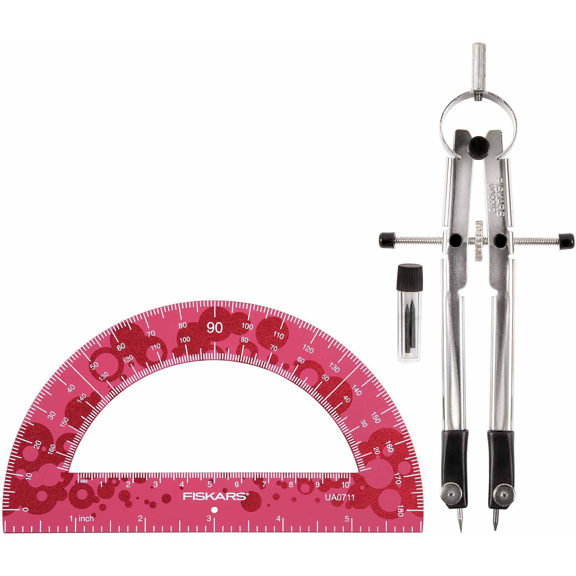 Fiskars Metal Compass and Protractor Set - Walmart.com