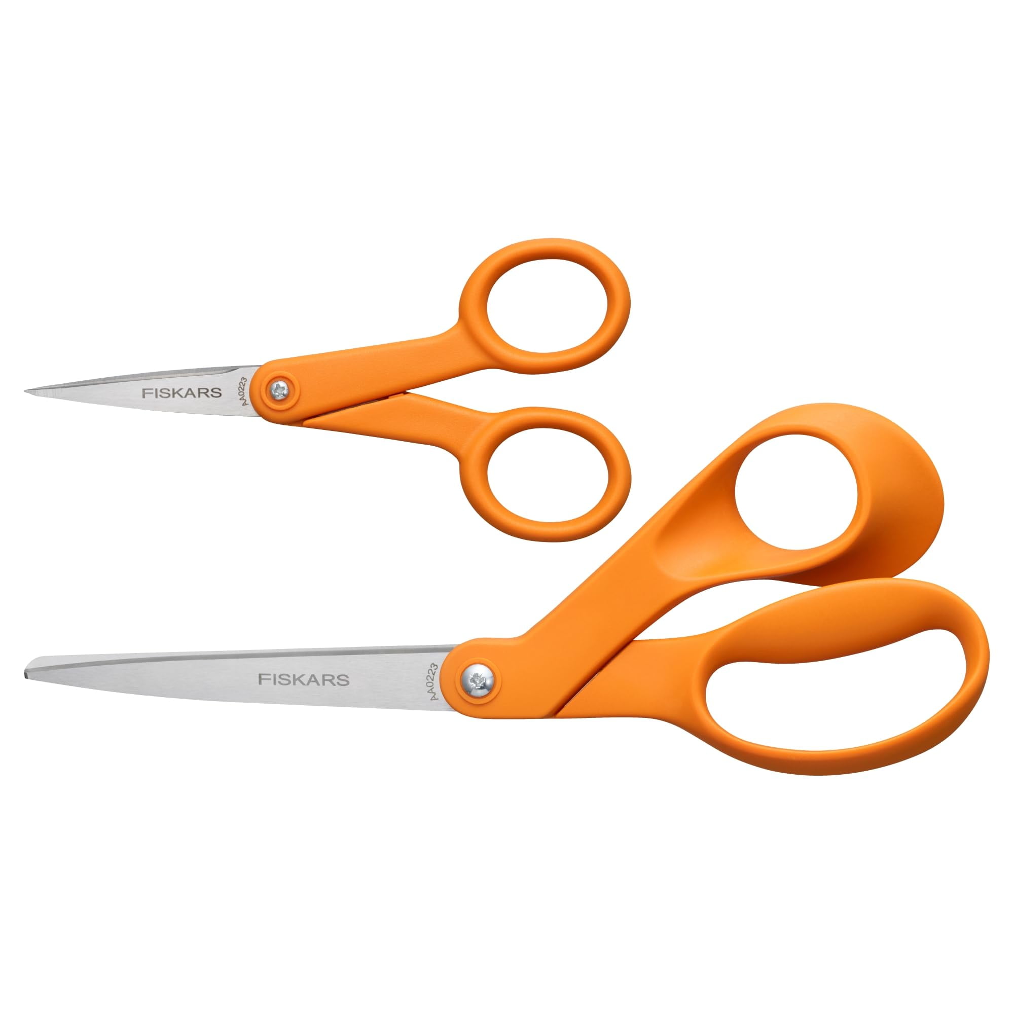 Fiskars Original Orange Handled Scissors 2-Piece Set, 5" Micro Tip and ...