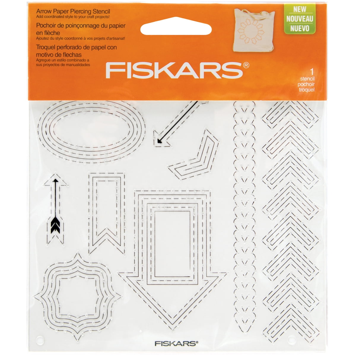 Fiskars Paper Piercing Stencil 6 Inch X 6 Inch-Arrows - Walmart.com