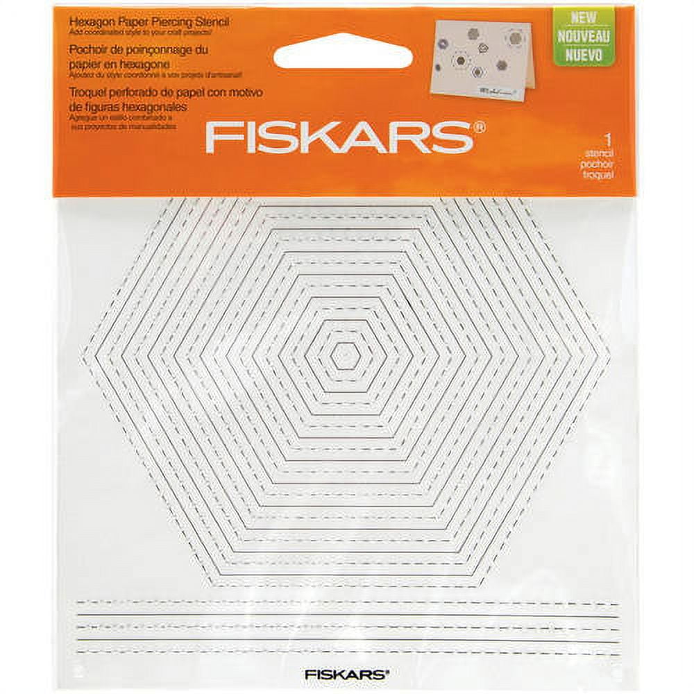 Fiskars Paper Piercing Stencil 6"x6"-hex - Walmart.com