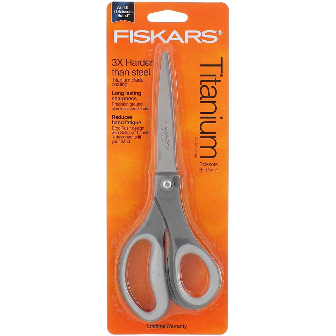 Fiskars Performance Soft Grip Scissors, Titanium Coated, 8 inch ...