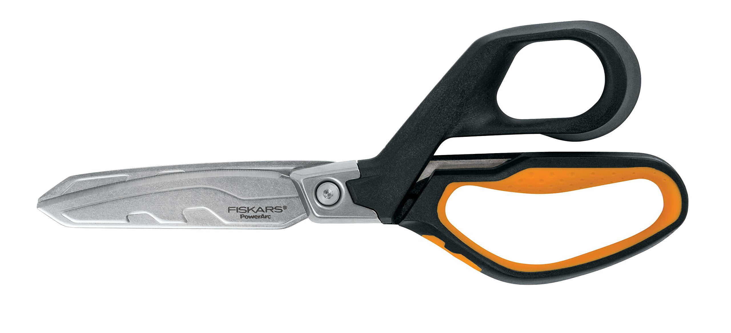 Fiskars PowerArc 8" Shop Shears, Heavy Duty Serrated Stainless Steel ...