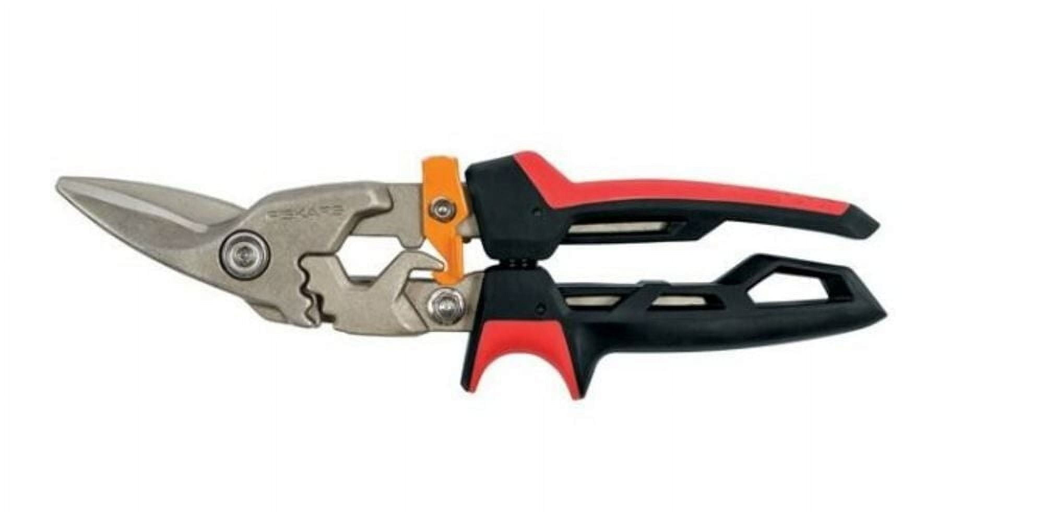 Fiskars PowerGear Aviation Snips, Left Cut, Metal Shears Scissors ...