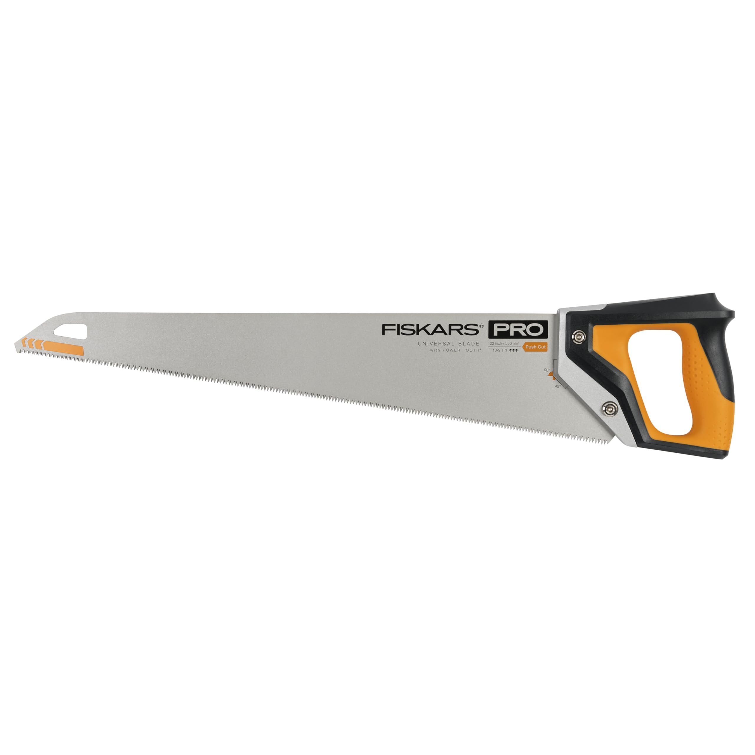 Fiskars Pro 22" Hand Saw, PowerTooth Steel Blade, Universal Hand Saw ...