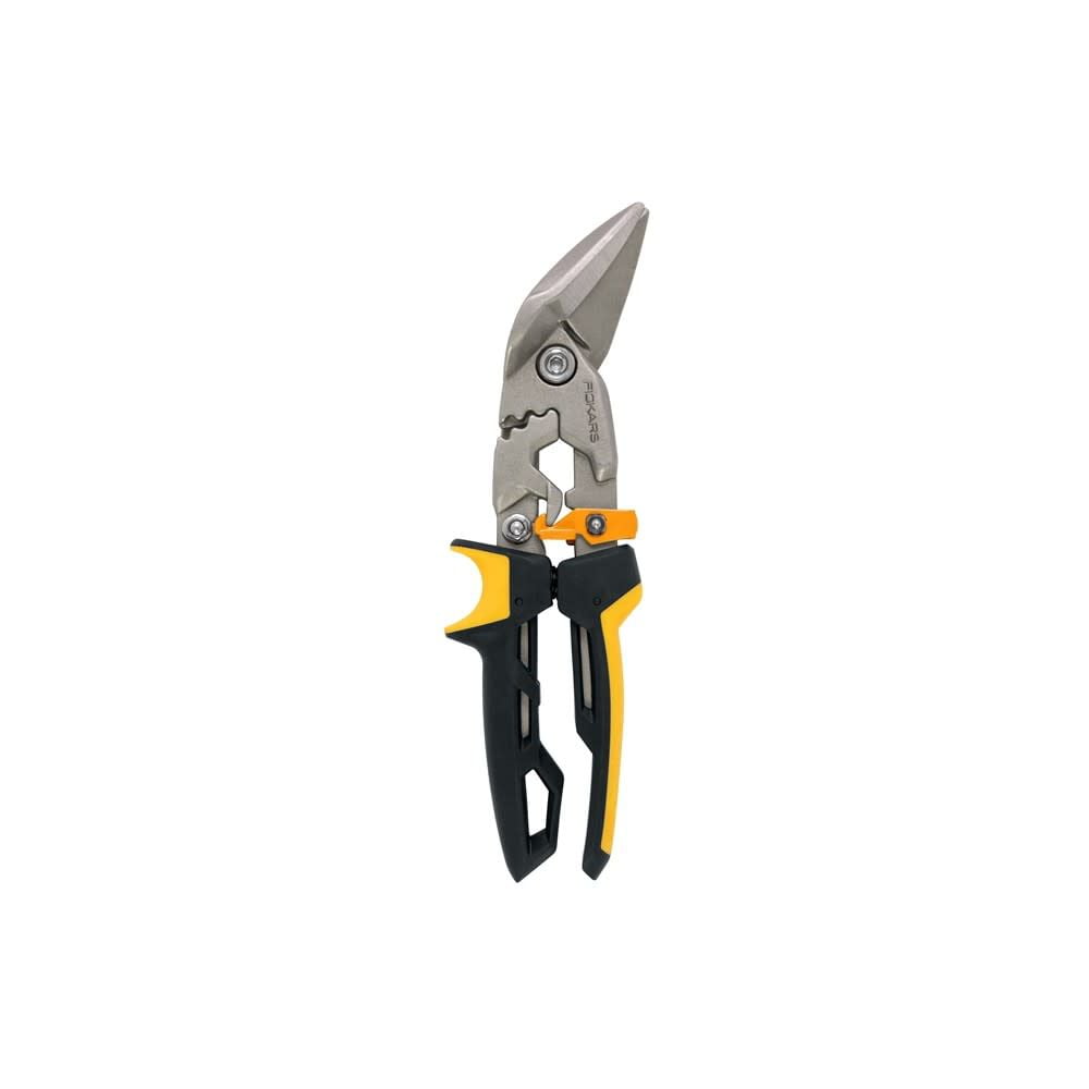 Fiskars Pro PowerGear Aviation Snips (Offset Straight Cut), Yellow ...