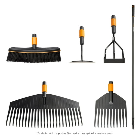 Fiskars QuikFit Lawn and Garden Tool Set, 6 Pieces, Interchangeable ...