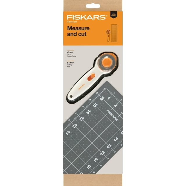 Fiskars Fabric Cutting 2pc Set for Sewing - with 45mm Rotary Cutter and ...