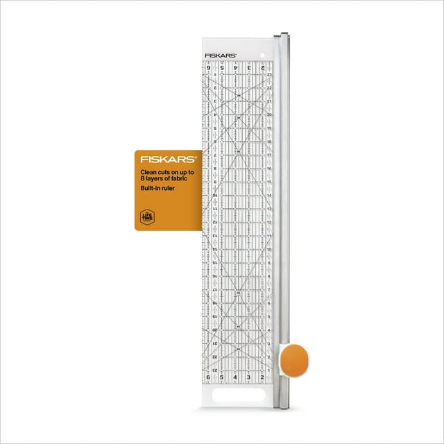 Fiskars Rotary Cutter and Ruler Combo - 24" x 6" Fabric Cutter with ...