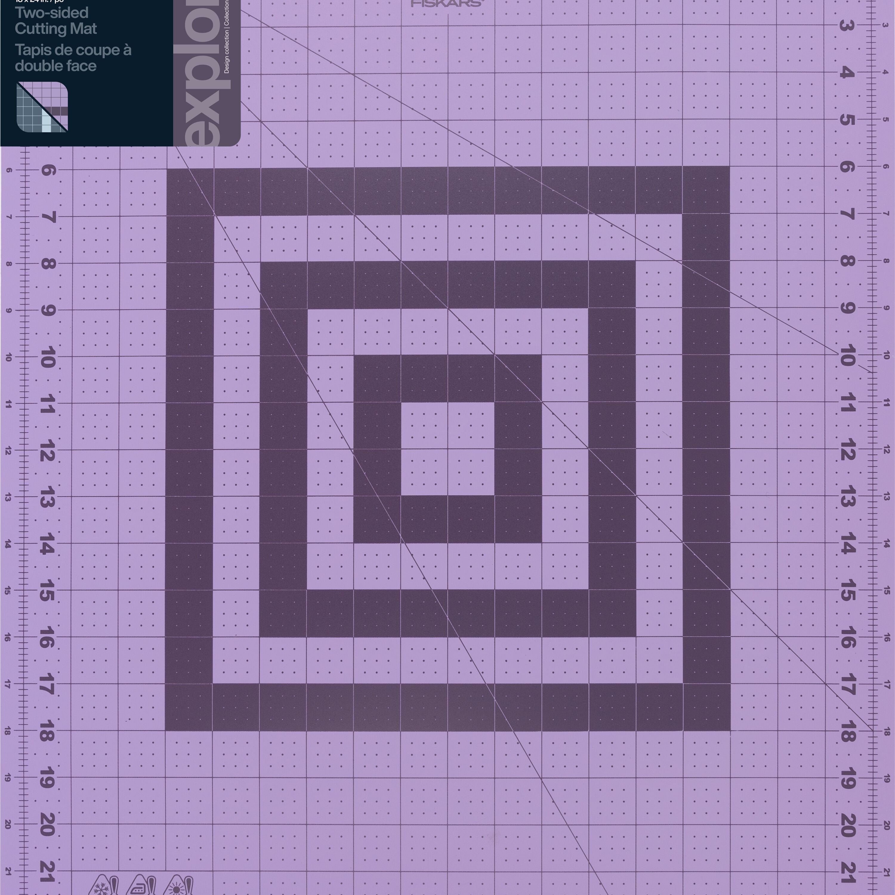 Fiskars Self Healing Cutting Mat with Grid for Quilting and Crafts, 18 ...