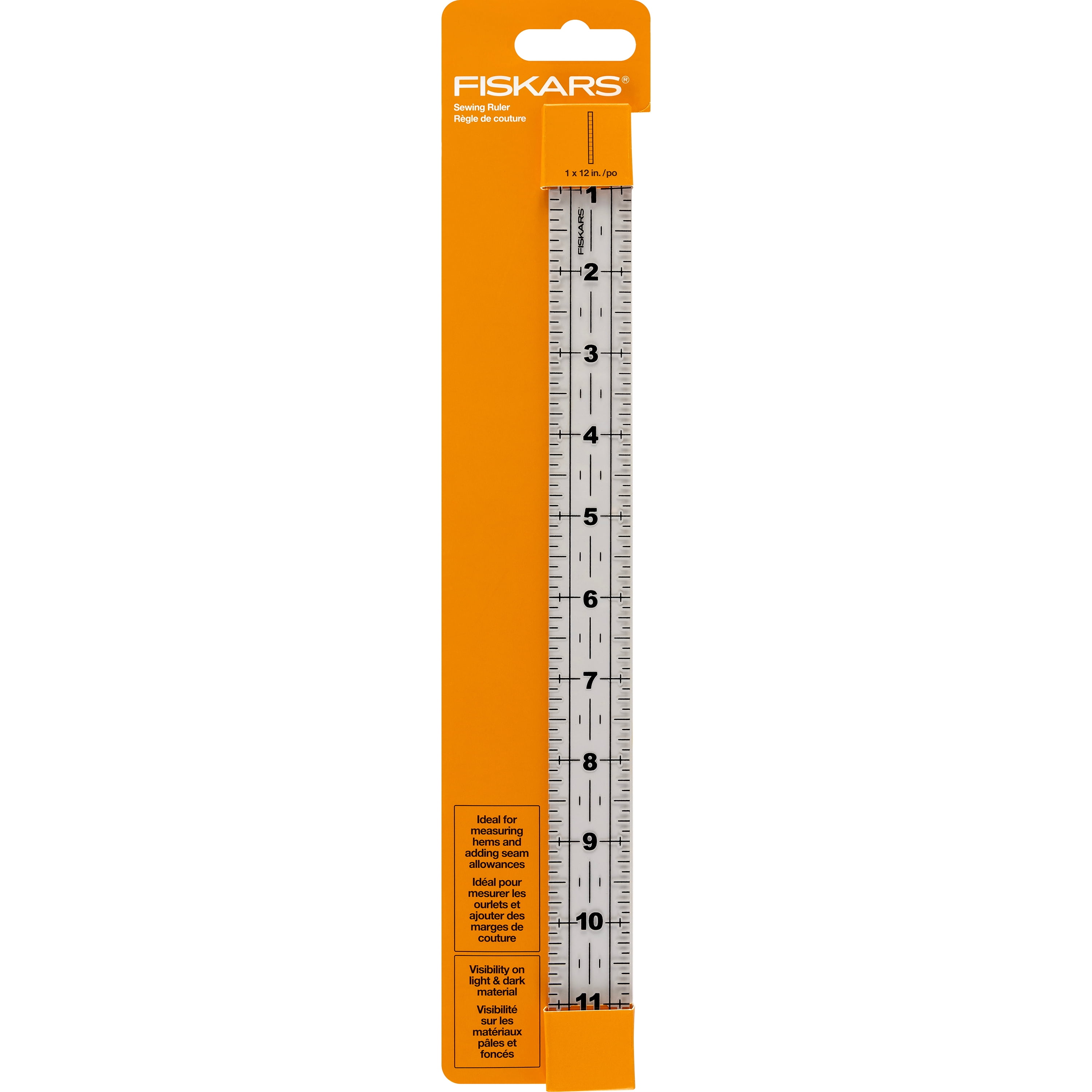 Fiskars Acrylic Sewing Ruler (1 in. x 12 in.) – Precision Tool for ...