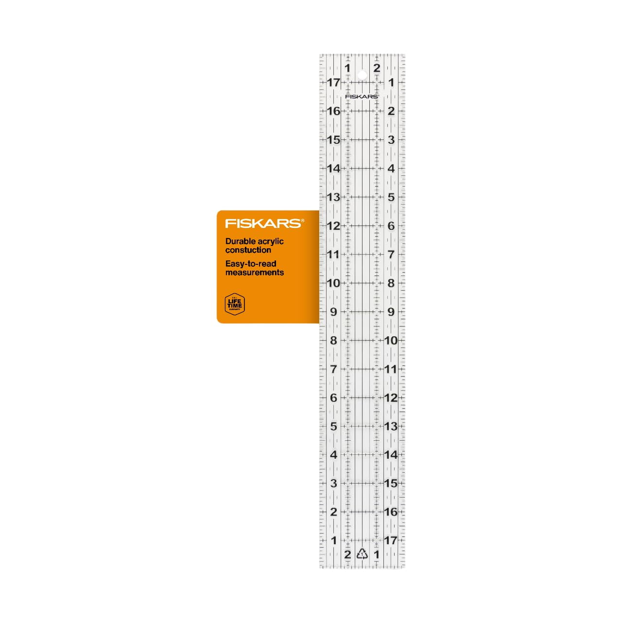 Fiskars Sewing Ruler EC36 - 3" x 18" Acrylic Ruler - Sewing and ...