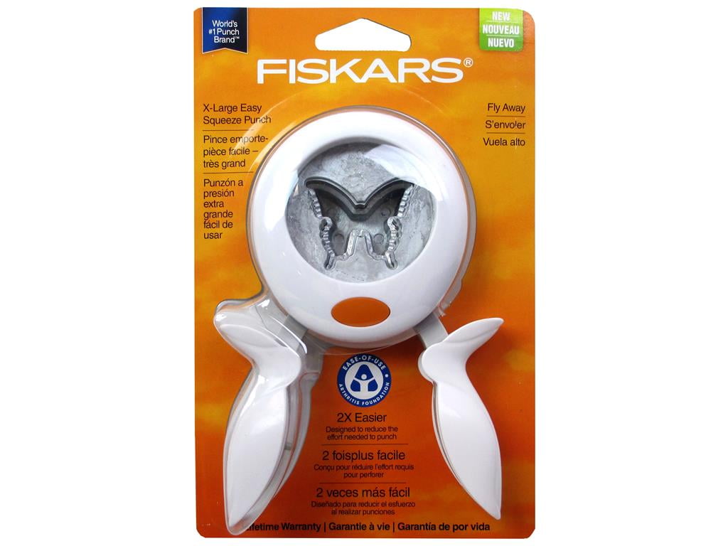 Fiskars Squeeze Punch Xlarge Fly Away Butterfly - Walmart.com