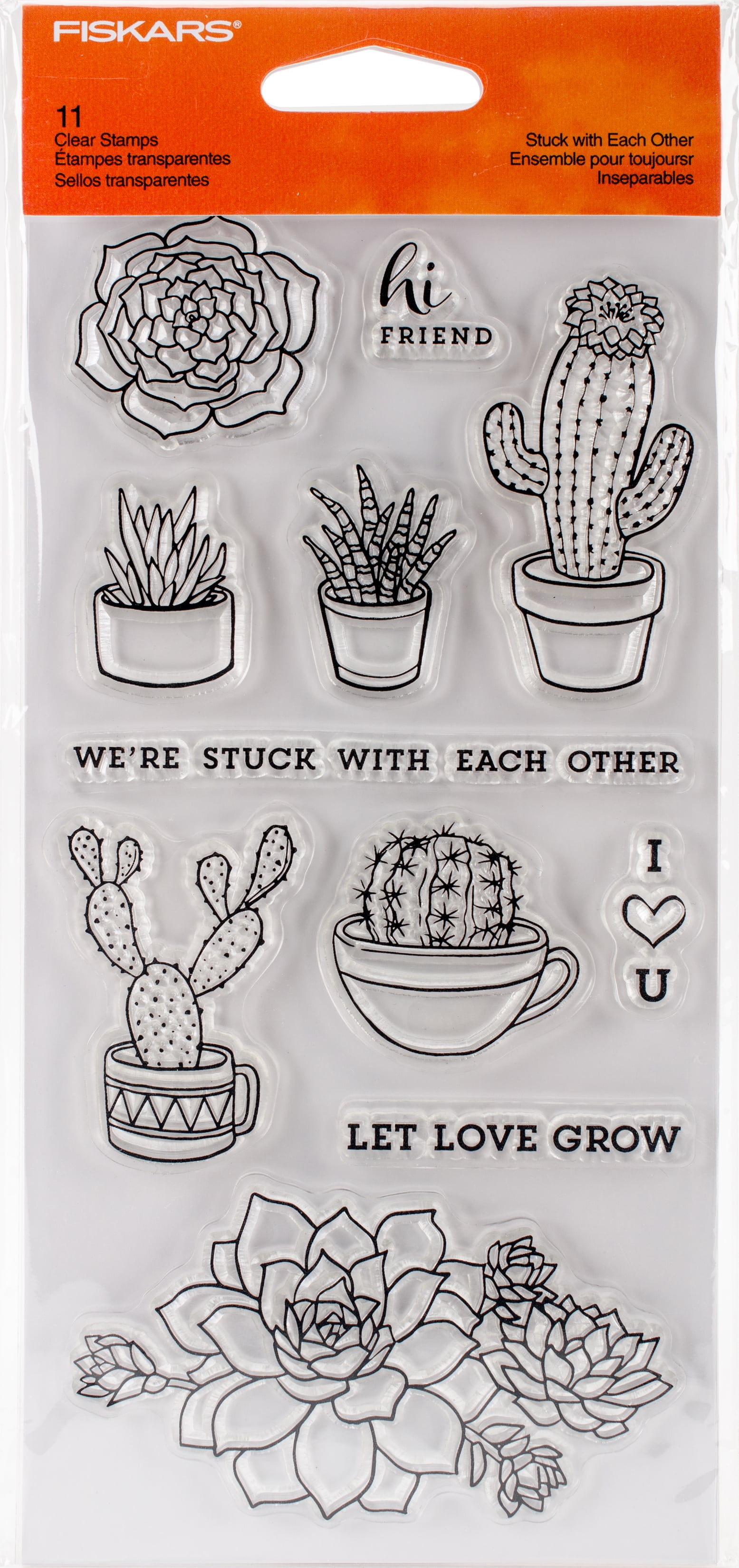 Fiskars Stuck with Each Other Clear Stamps (4 x 8) - Walmart.com