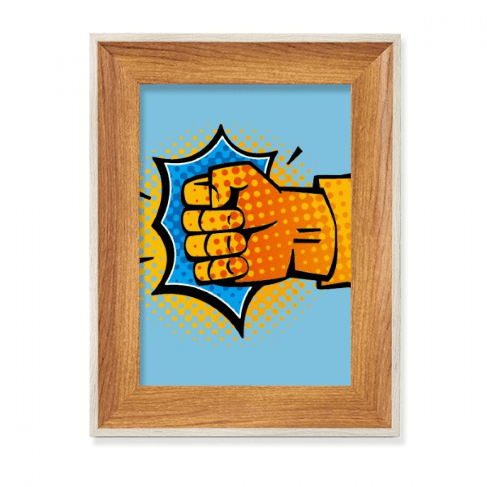 Fist Boom Cartoon Desktop Wooden Photo Frame Display Picture Art ...