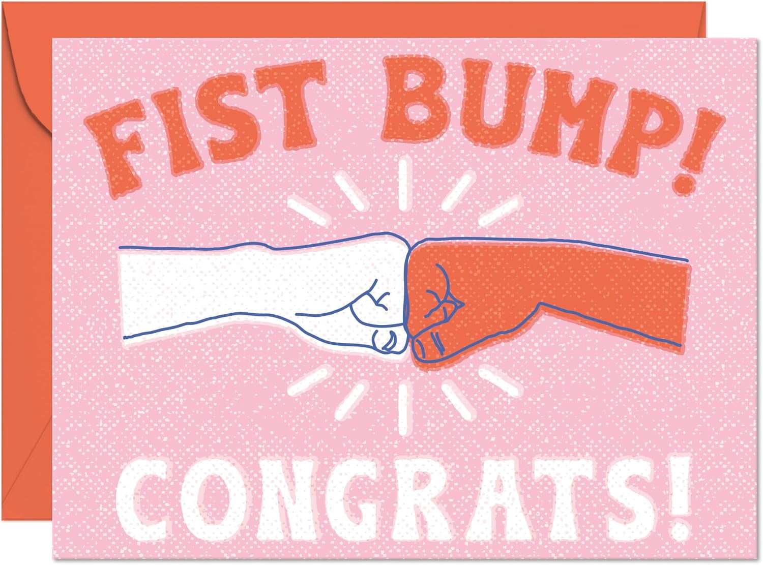 Fist Bump Congrats Card – Celebratory Greeting Card with Colorful ...