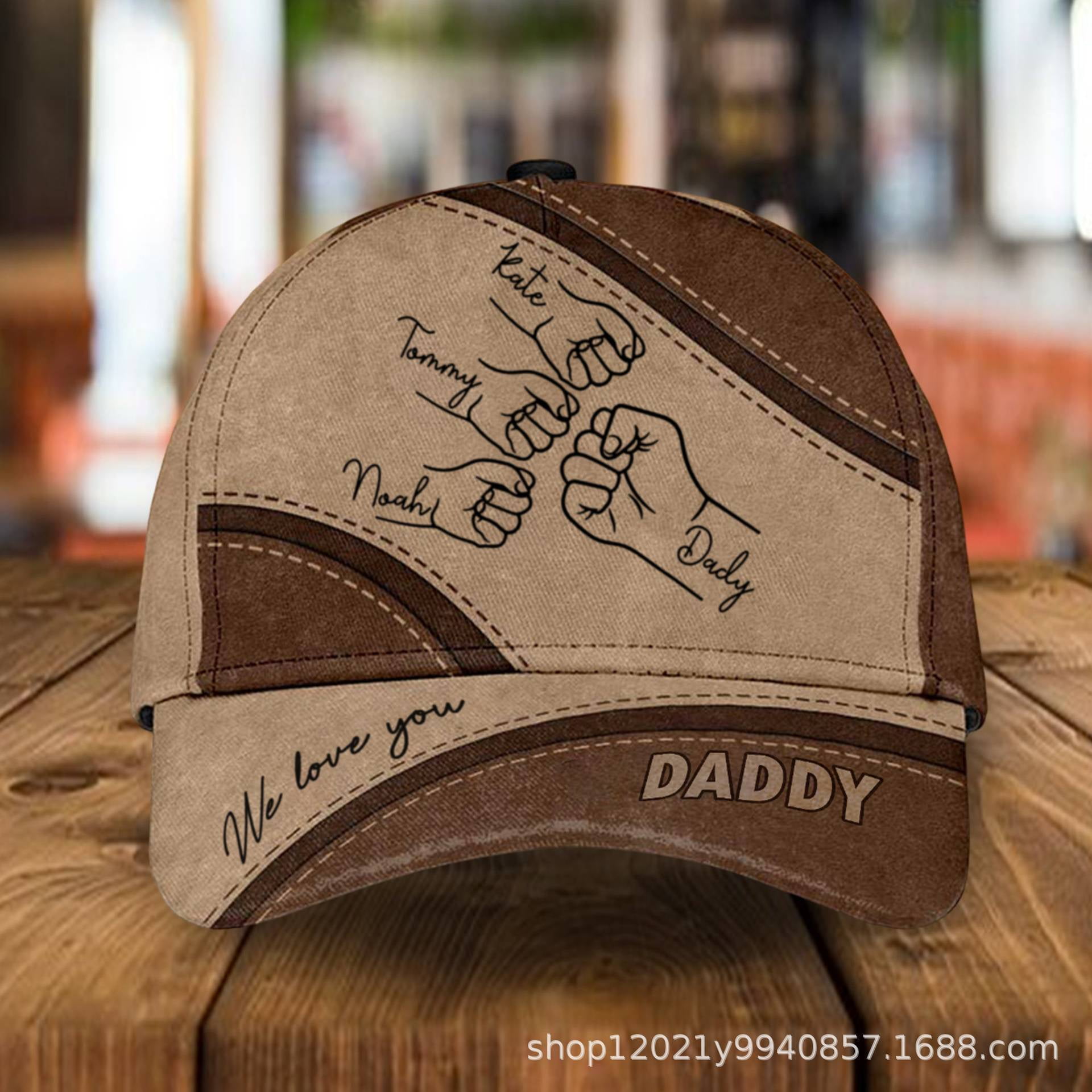 Fist Bump Daddy Grandpa Cap, Personalized Dad Hat, Personalized Fathers ...