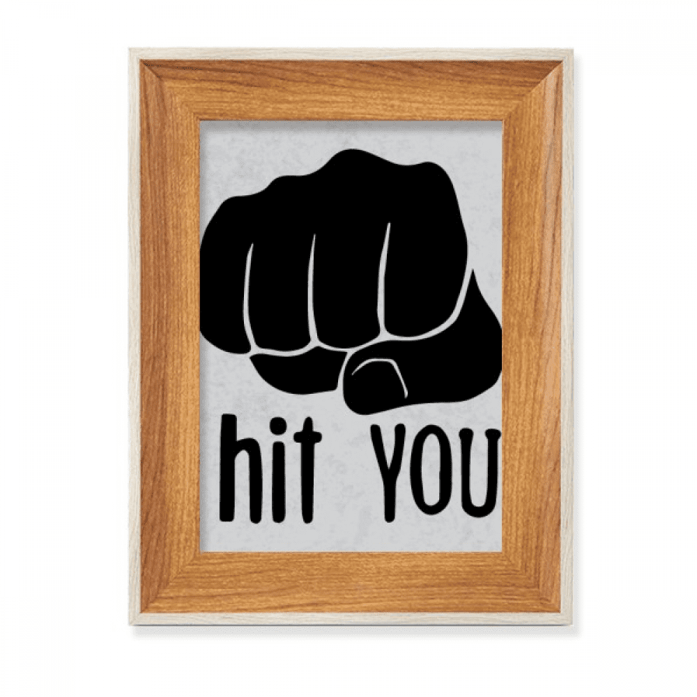 Fist Outline Personalized Gesture Desktop Wooden Photo Frame Display ...