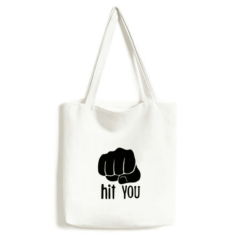 Fist Outline Personalized Gesture Tote Canvas Bag Shopping Satchel ...