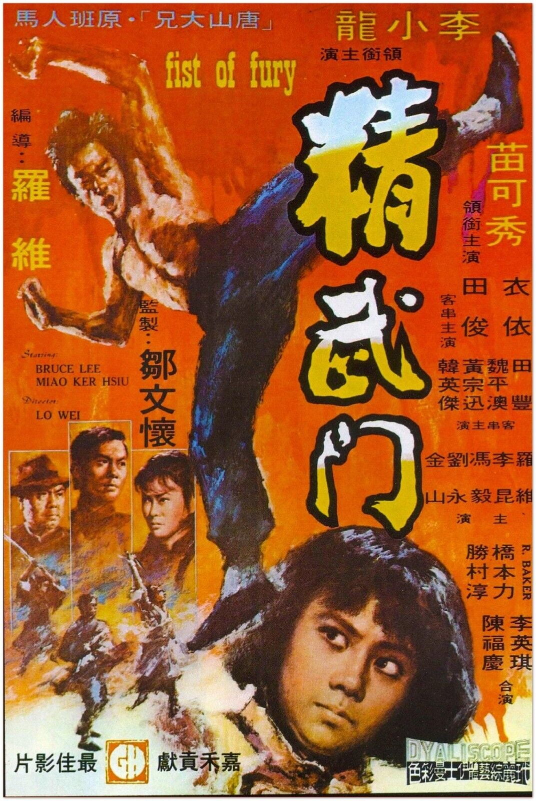Fist of Fury - Bruce Lee Movie Poster - Chinese Version (11x17Inches ...