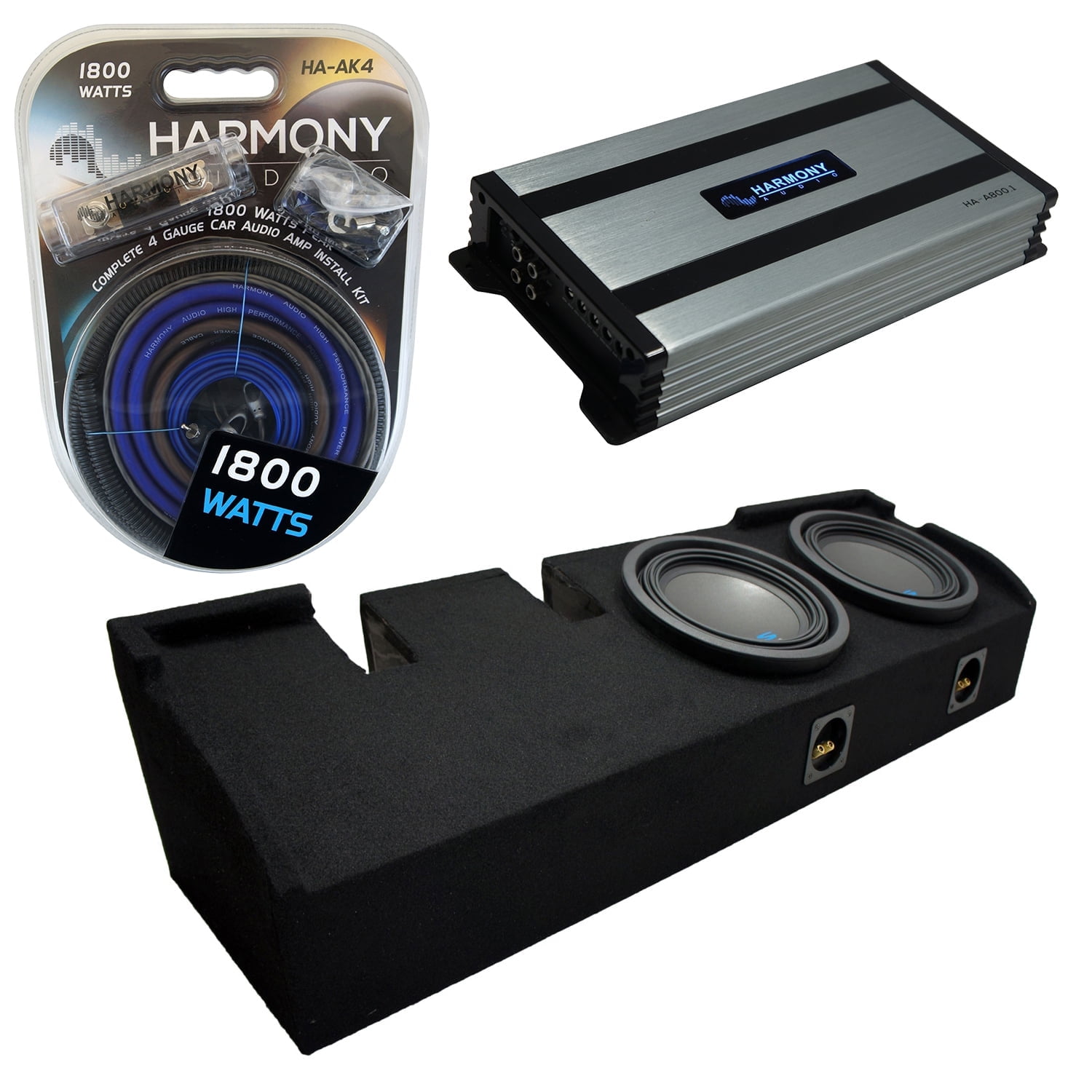 Fit 01-03 Ford F-150 Super Crew Alpine S-W10D2 Dual 10 Sub Box HA-A800 ...