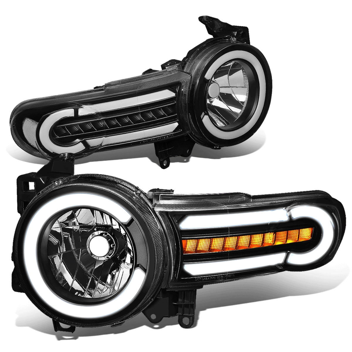 Fit 07-14 FJ Cruiser LED DRL+Sequential Turn Signal Headlight Lamps ...