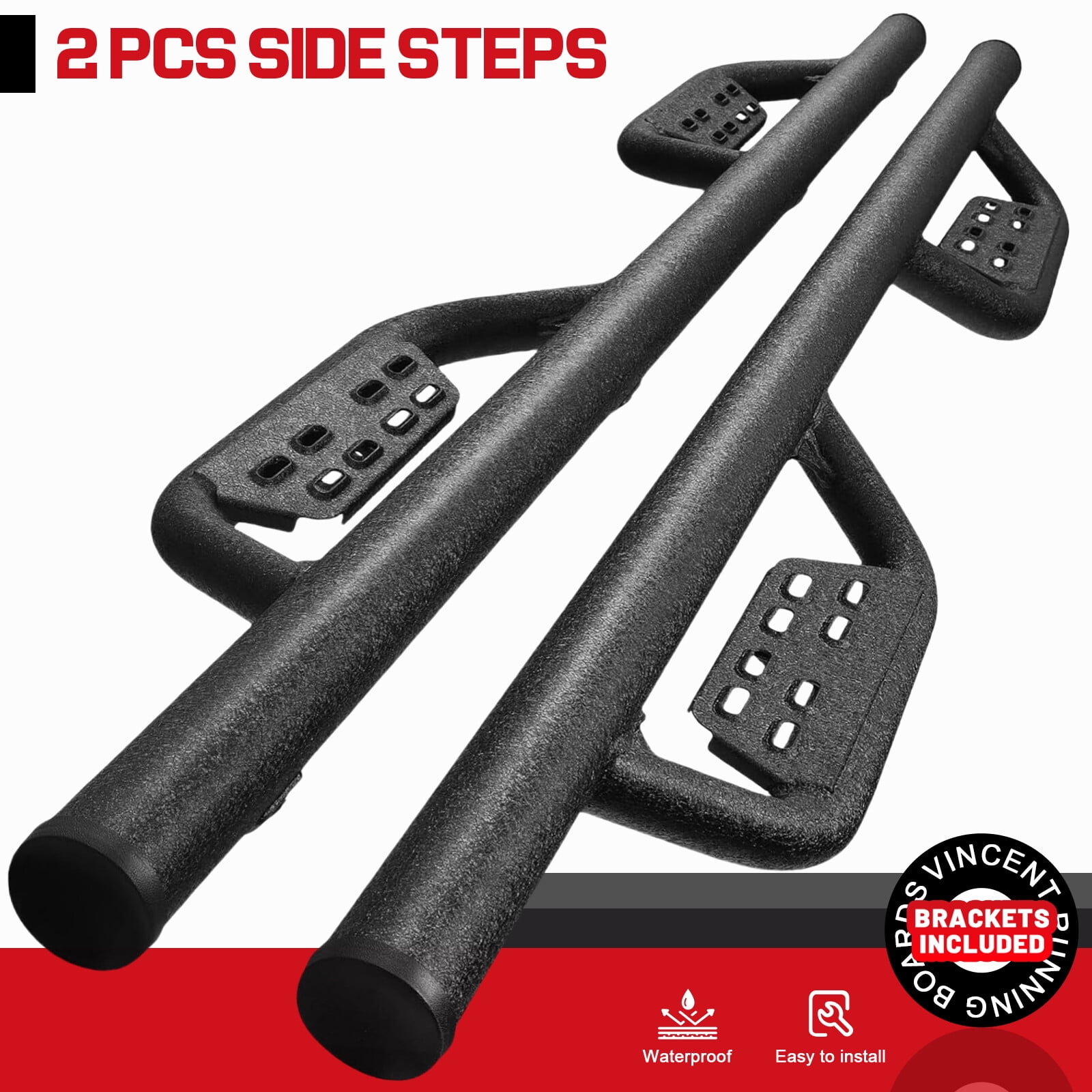 Fit 07-14 Toyota FJ Cruiser All Door Nerf Bar Running Board Side Step ...
