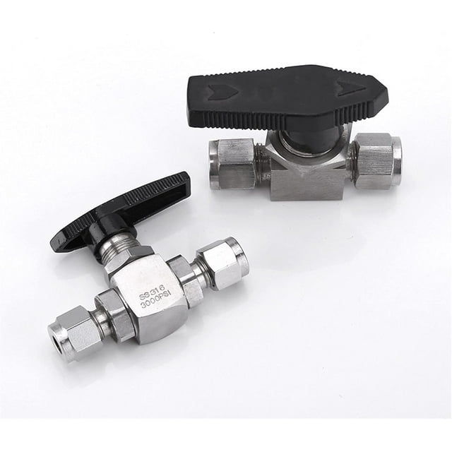 Fit 1/8 1/4 3/8 1/2 3/4 Inches 6/12mm Compression Ball Valve High ...