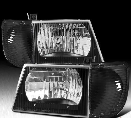 Fit 1992-2006 Ford Econoline Van Headlights w/ Corner Lights Turn ...