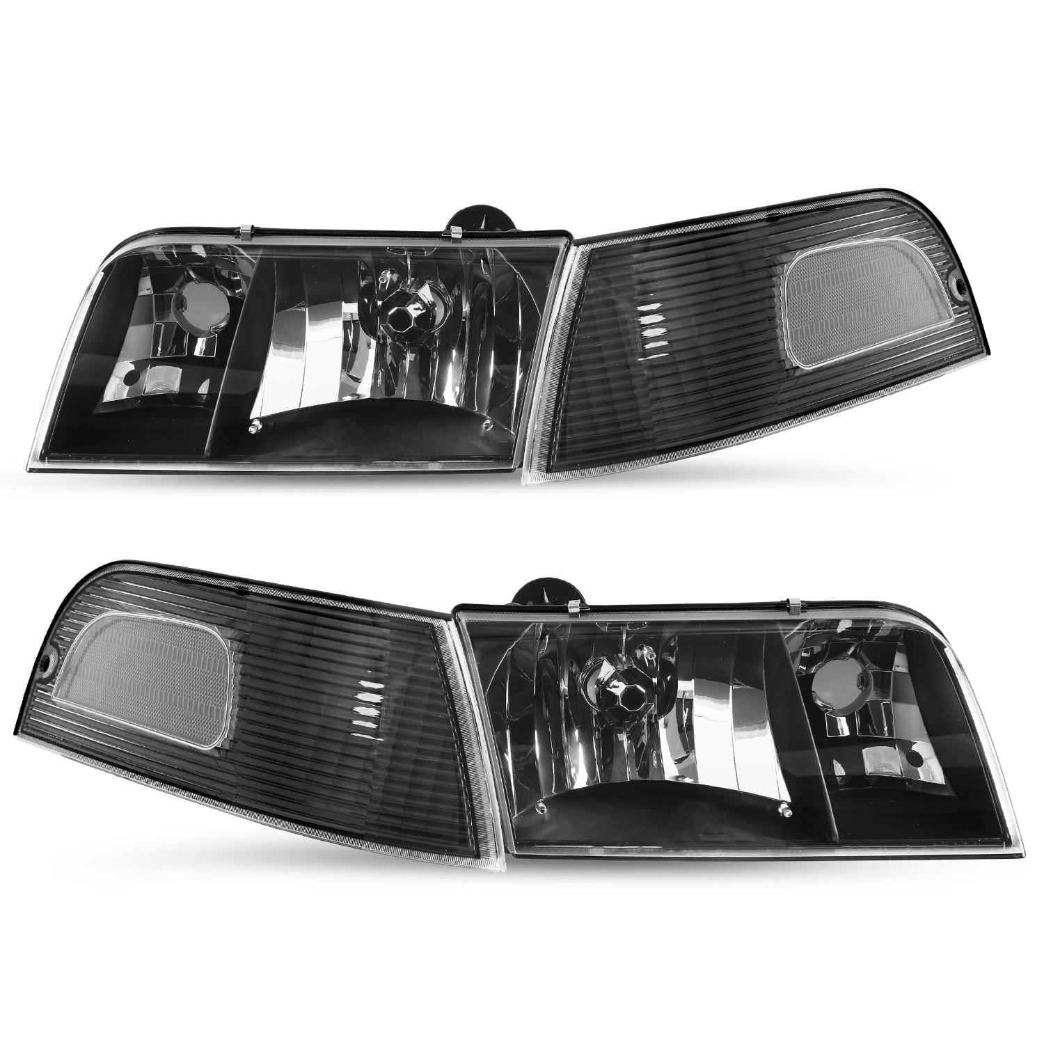 Fit 1998-2011 Ford Crown Victoria Headlights+Corner Signal Lamp Set LH ...