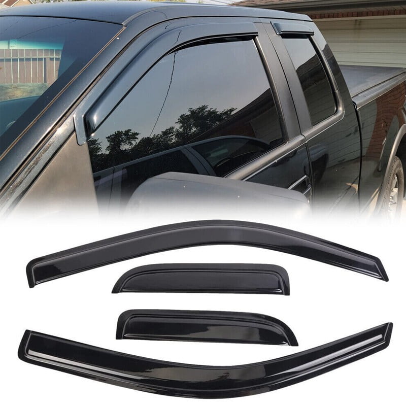 Fit 2004-2014 FORD F-150 Super Cab Window Visors Wind Deflectors Sun ...