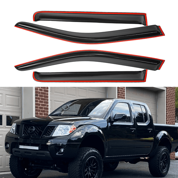 Fit 2005-2021 Nissan Frontier Crew Cab Window Visors Vent Sun Rain ...