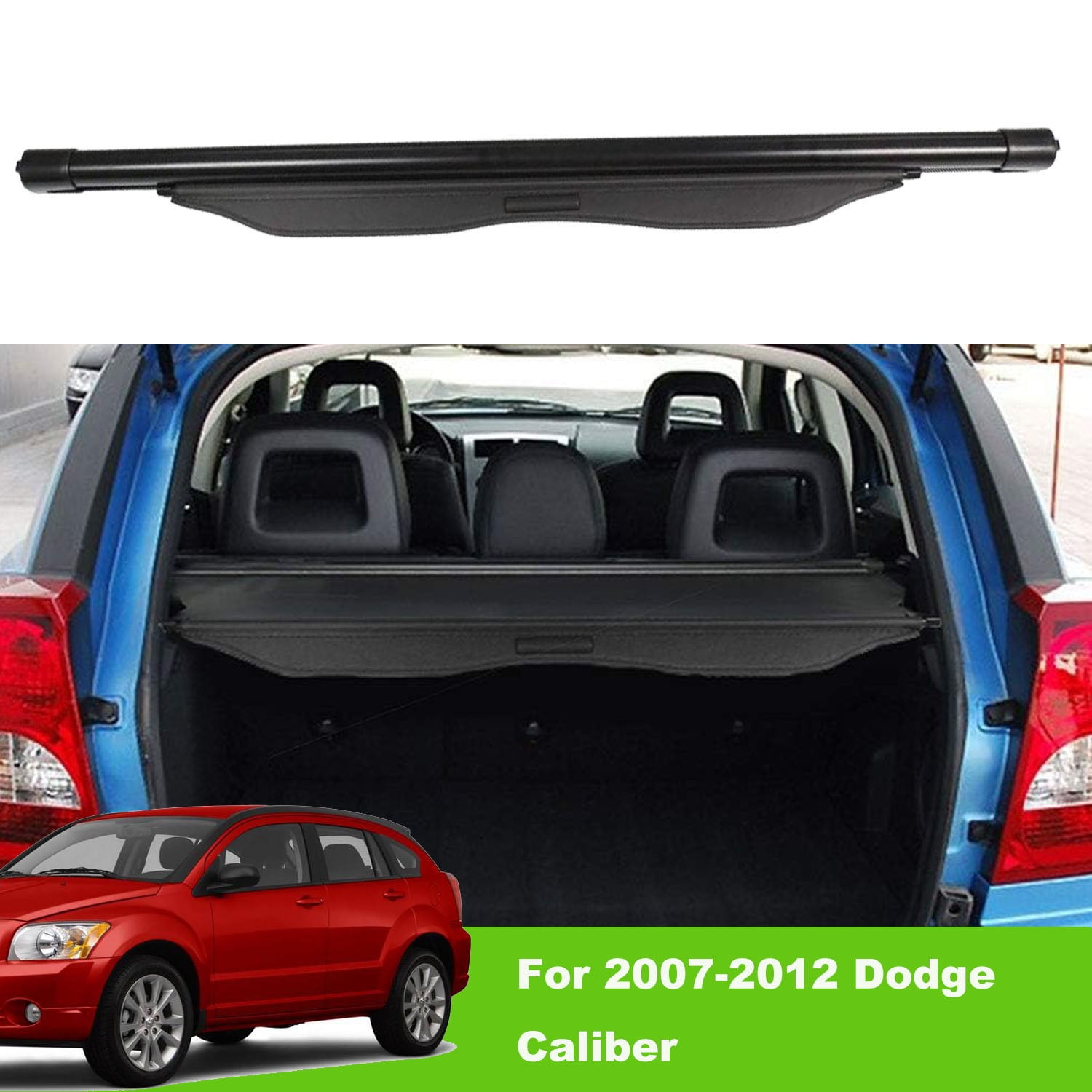 Fit 2007-2012 Dodge Caliber Retractable Cargo Cover for 2007 2008 2009 ...