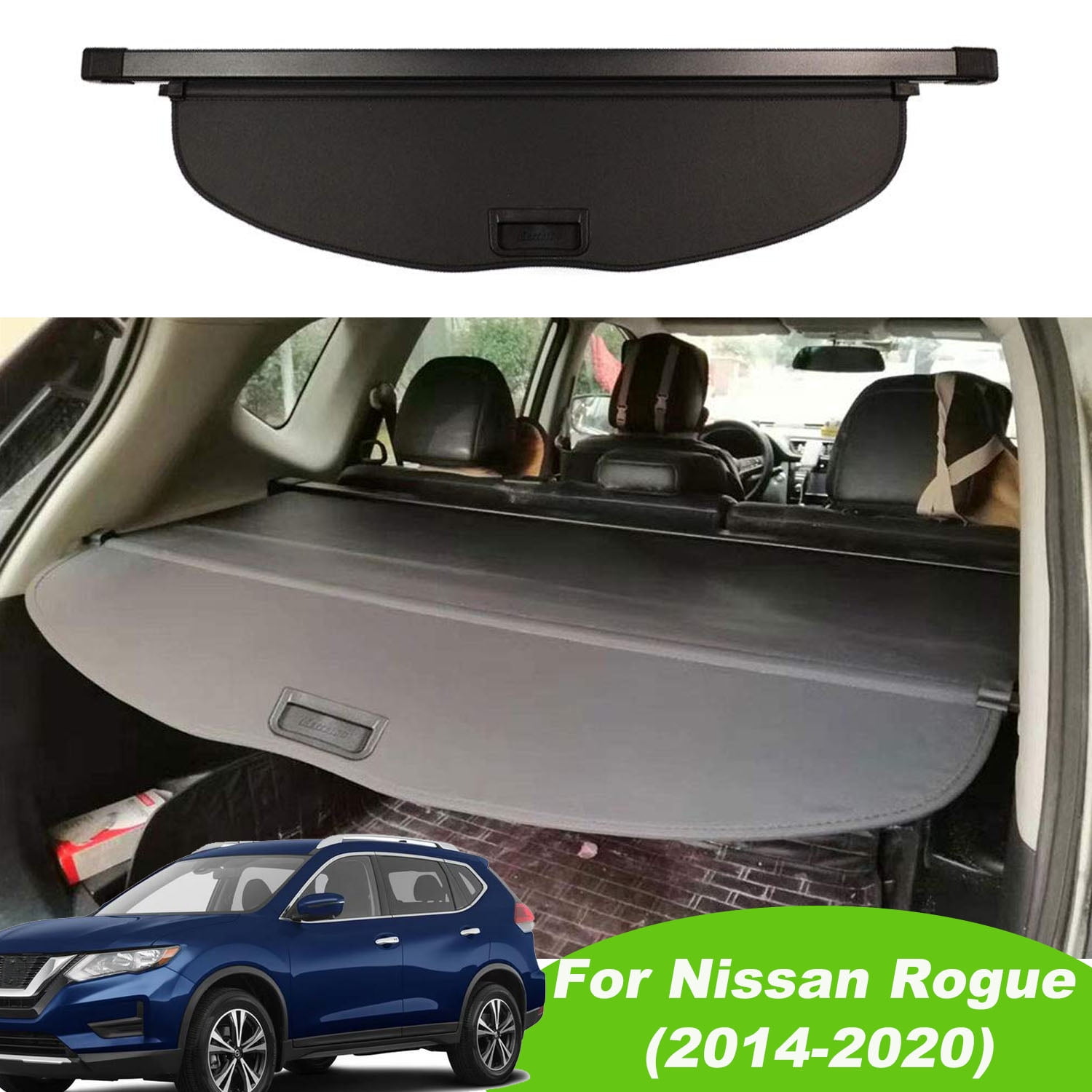 Fit 2014-2020 Nissan Rogue Retractable Cargo Cover for 2014 2015 2016 ...