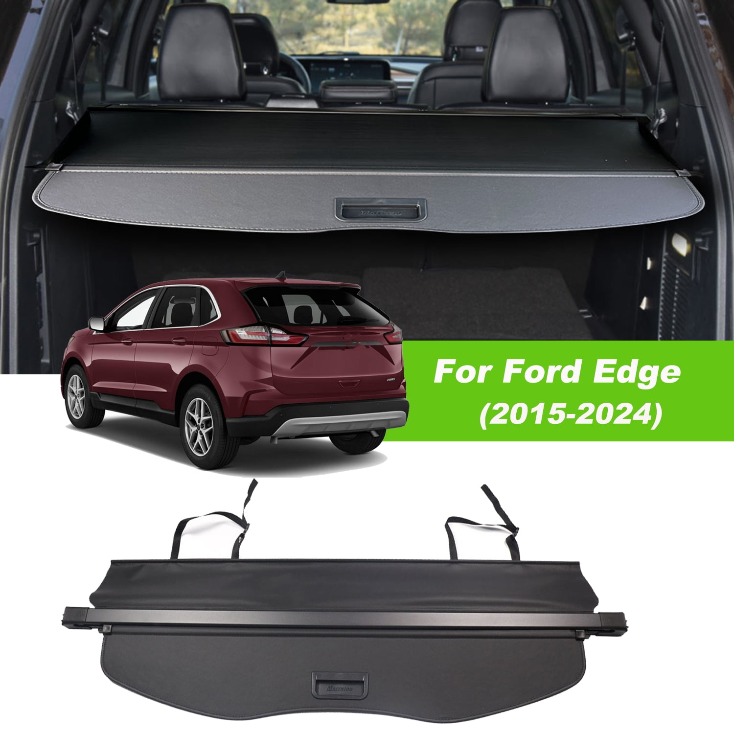 Fit 2015-2024 Ford Edge Retractable Cargo Cover for 2016 2017 2018 2019 ...