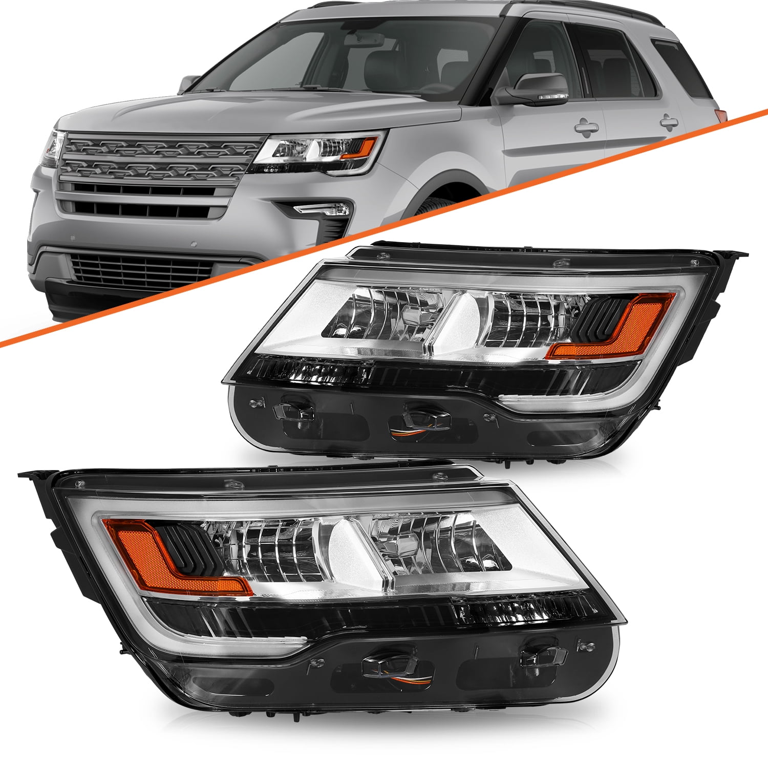 Fit 2016 2017 2018 Ford Explorer Limited/XLT/Platinum LED DRL ...