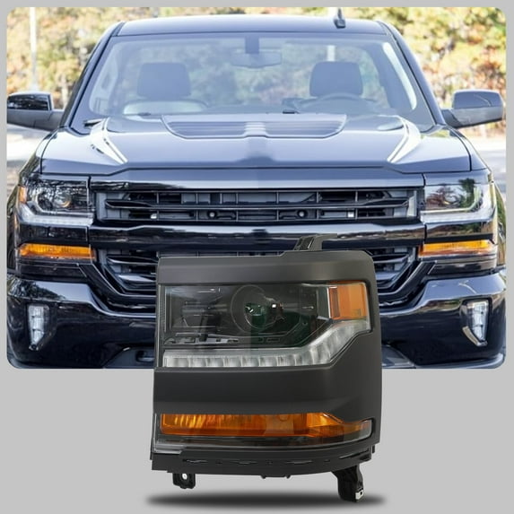 Fit 2016-2019 Chevy Silverado 1500 HID/Xenon Headlight LED DRL Left ...
