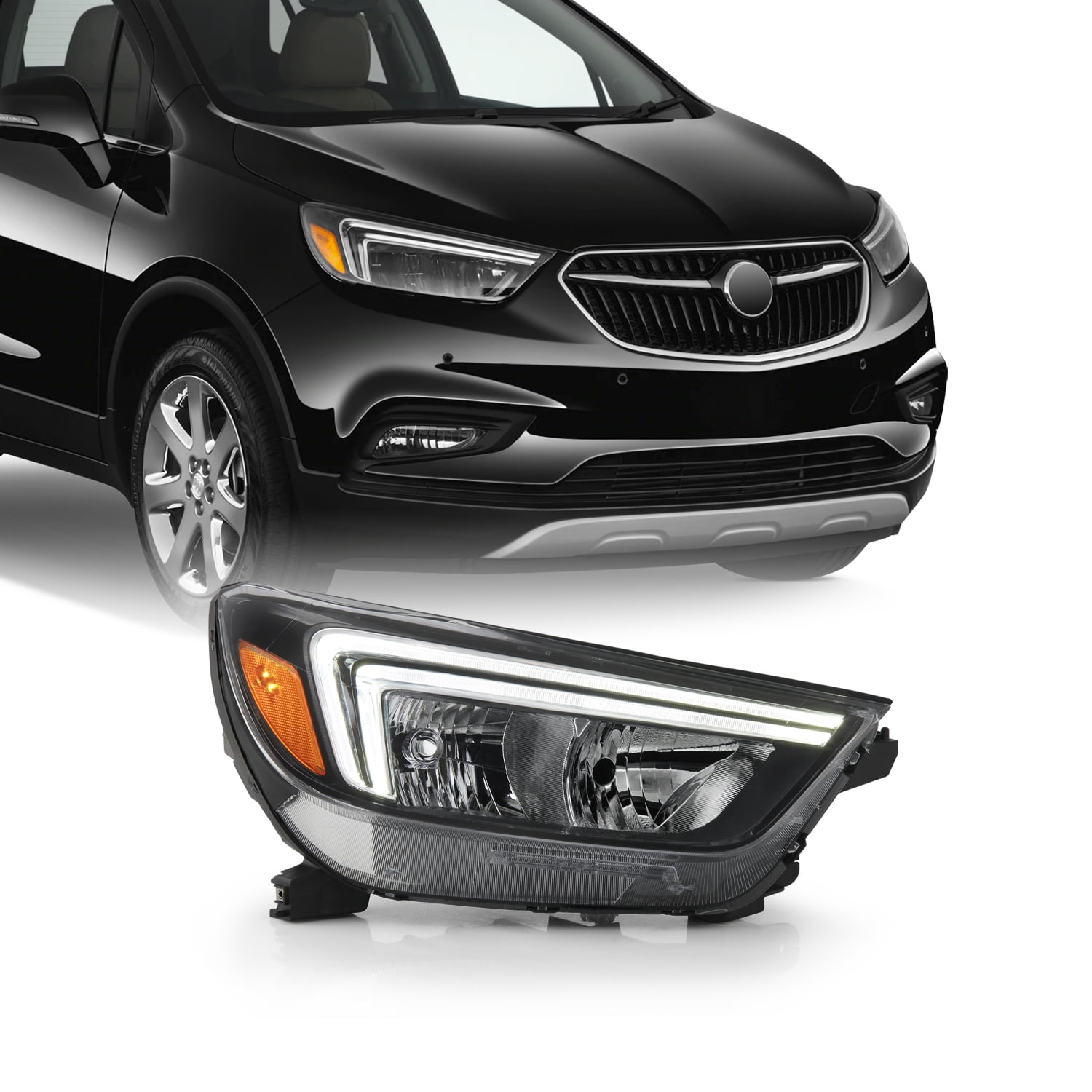AKKON - For 2017-2022 Buick Encore OE Headlights Assembly w/ LED Light ...