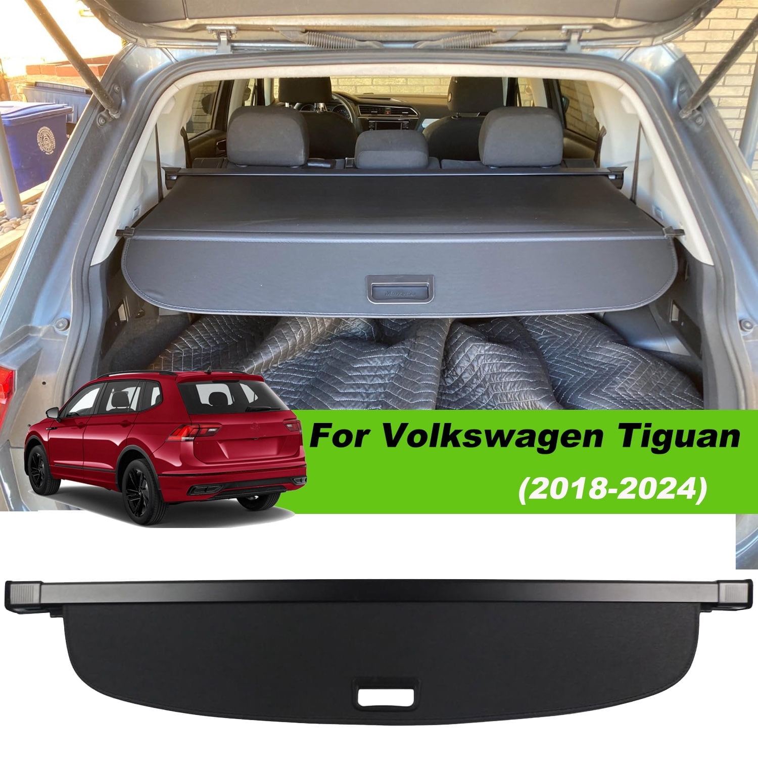 Fit 2018-2024 Volkswagen Tiguan Retractable Cargo Cover for 2018 2019 ...