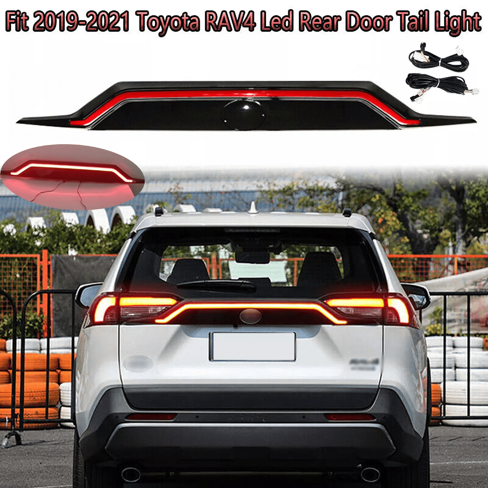 Fit 2019-2023 Toyota RAV4 Rear Door Trunk LED Tail Light Dynamic ...