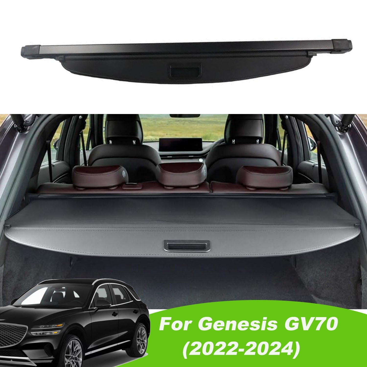 Fit 2022-2024 Genesis GV70 Retractable Cargo Cover for 2022 2023 2024 ...