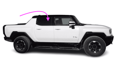 Fit: 2022 GMC Hummer 4D Crew,2024 GMC Hummer 4D SUV Rear Right Window ...