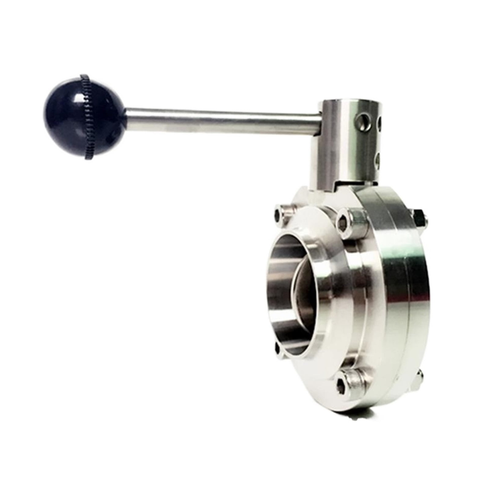 Fit 89mm 3.5" Pipe OD Butt Welding Sanitary Butterfly Flow Control ...