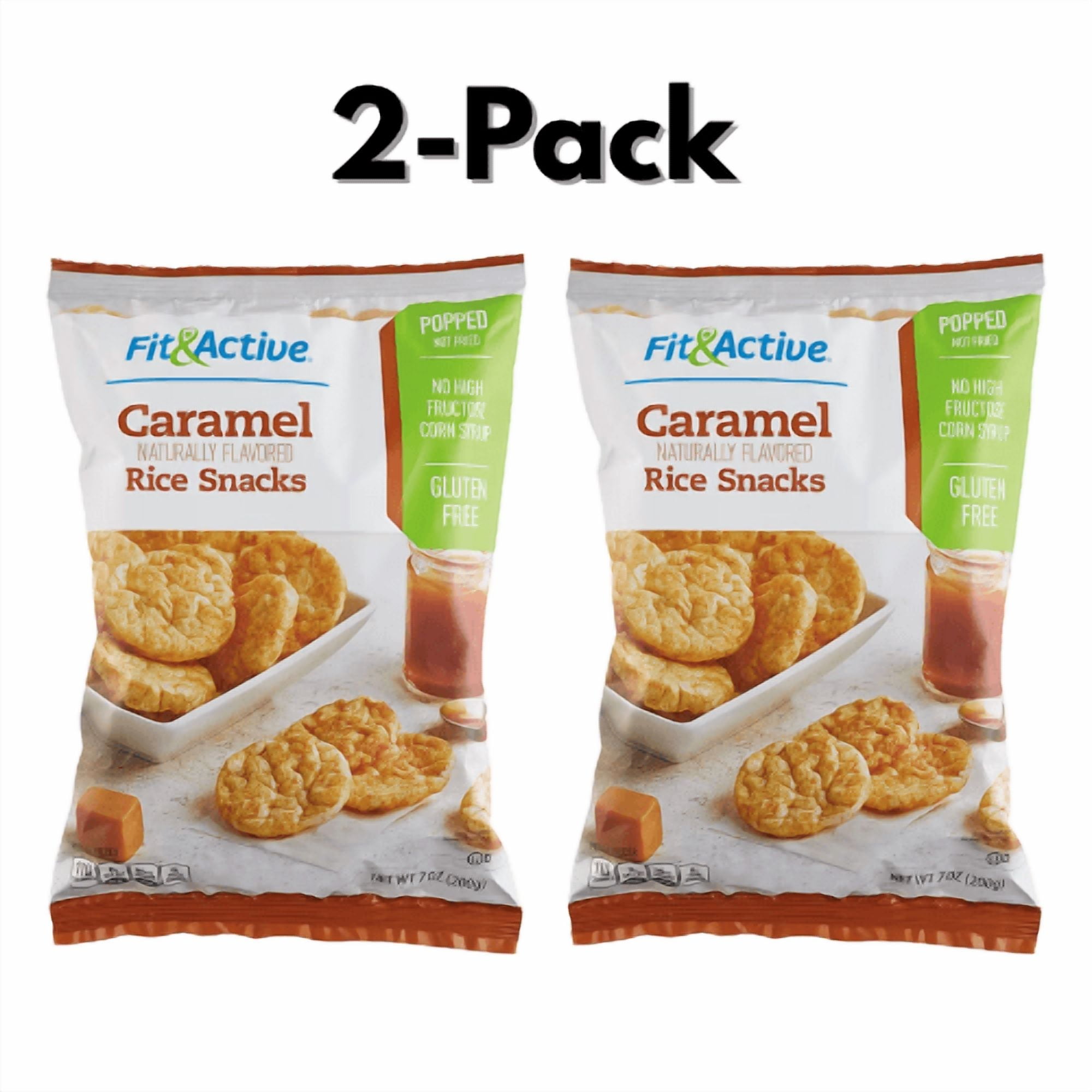 Fit & Active Caramel Rice Snacks, 7 oz,2 Pack - Walmart.com