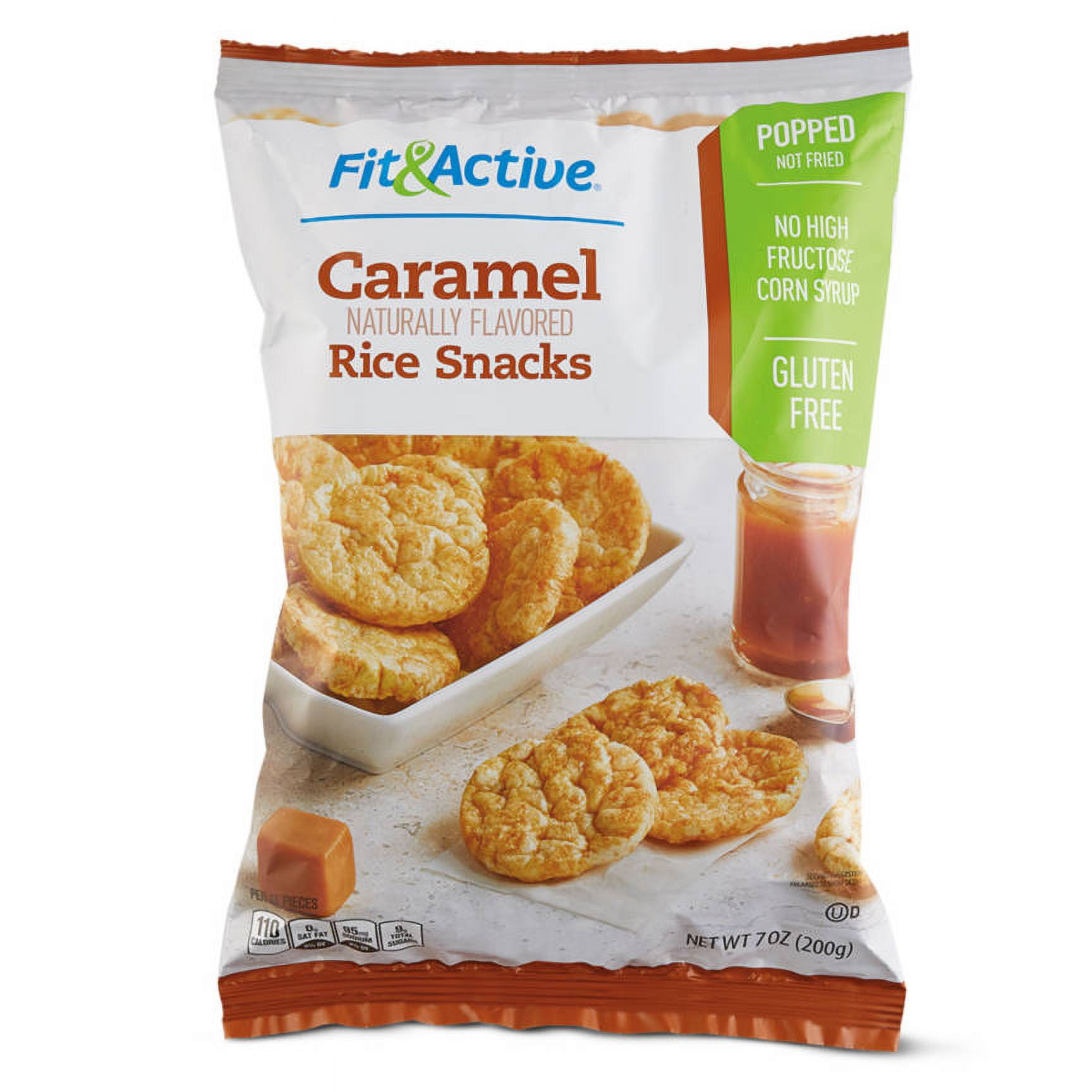 Fit & Active Caramel Rice Snacks, 7 oz - Walmart.com