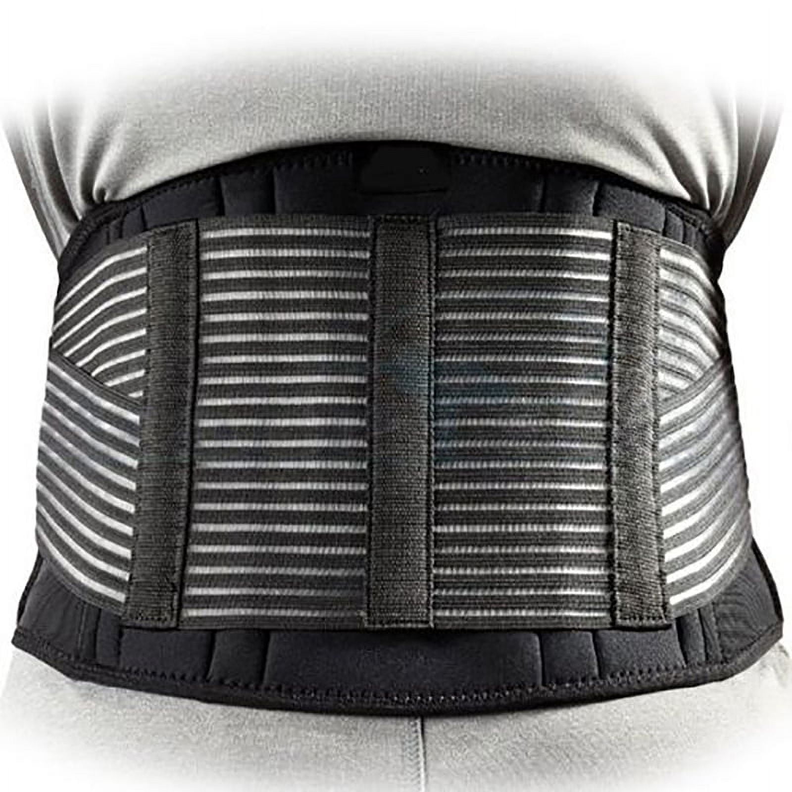 Fit Back Brace Compression Adjustable Lower Lumbar Support Belt S/M L ...