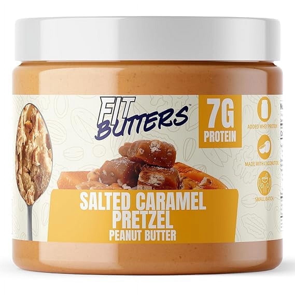 Fit Butters Peanut Butter Salted Caramel Pretzel - 16 oz - Walmart.com