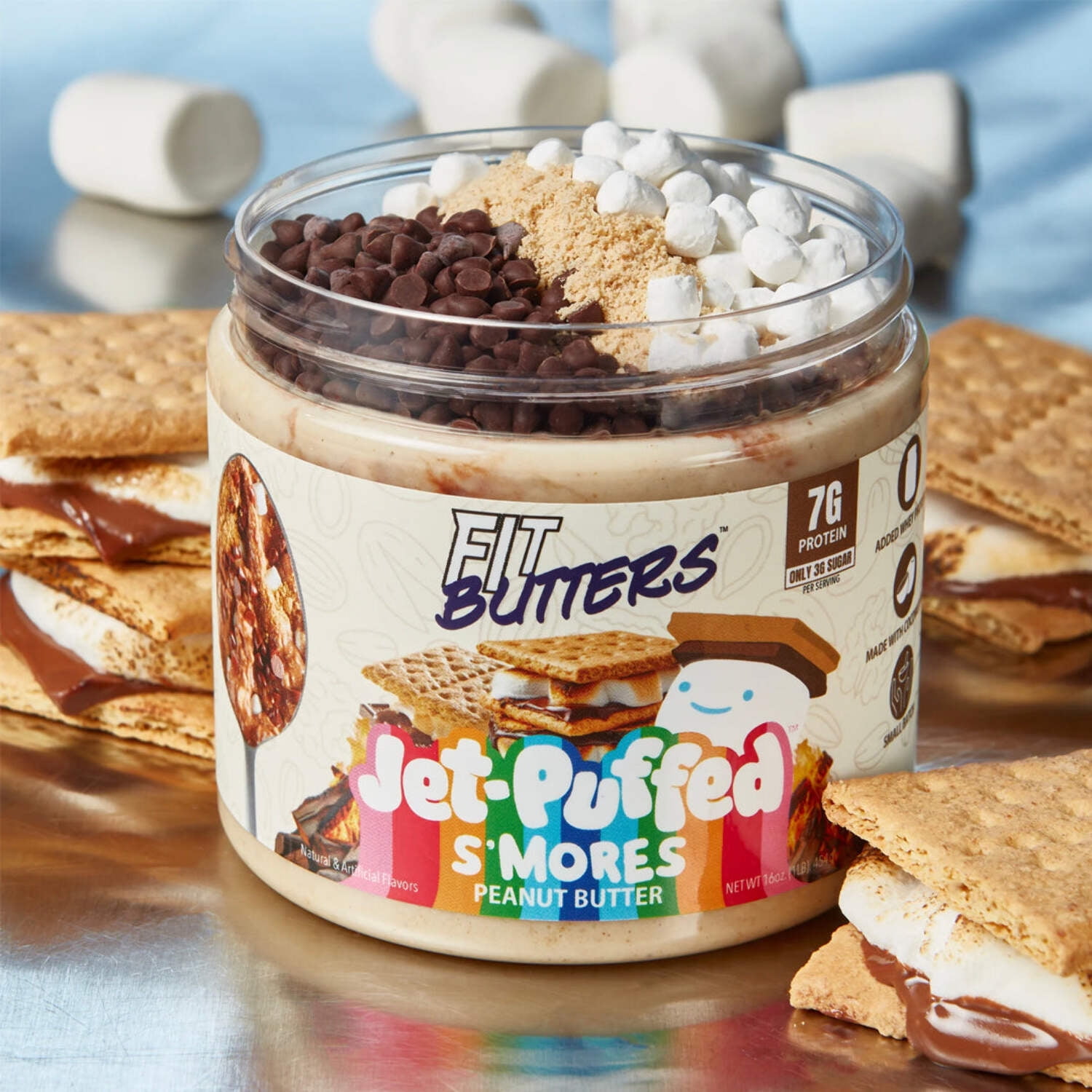 Fit Butters JET-PUFFED® S'Mores Peanut Butter - Walmart.com
