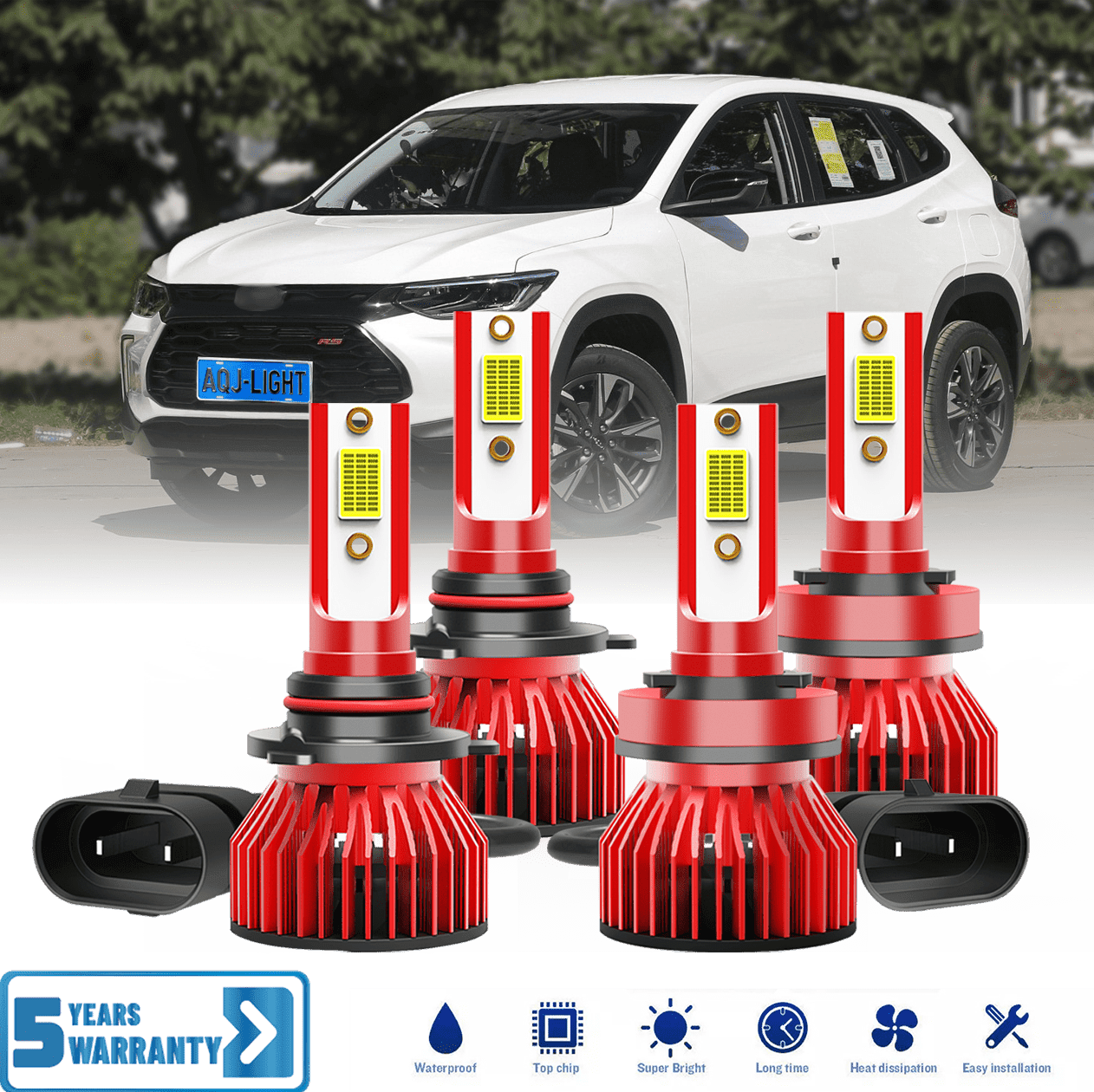 Fit for Chevrolet Trax 2013-2022 – 9005 H11 LED Headlight Combo 4 Pack ...