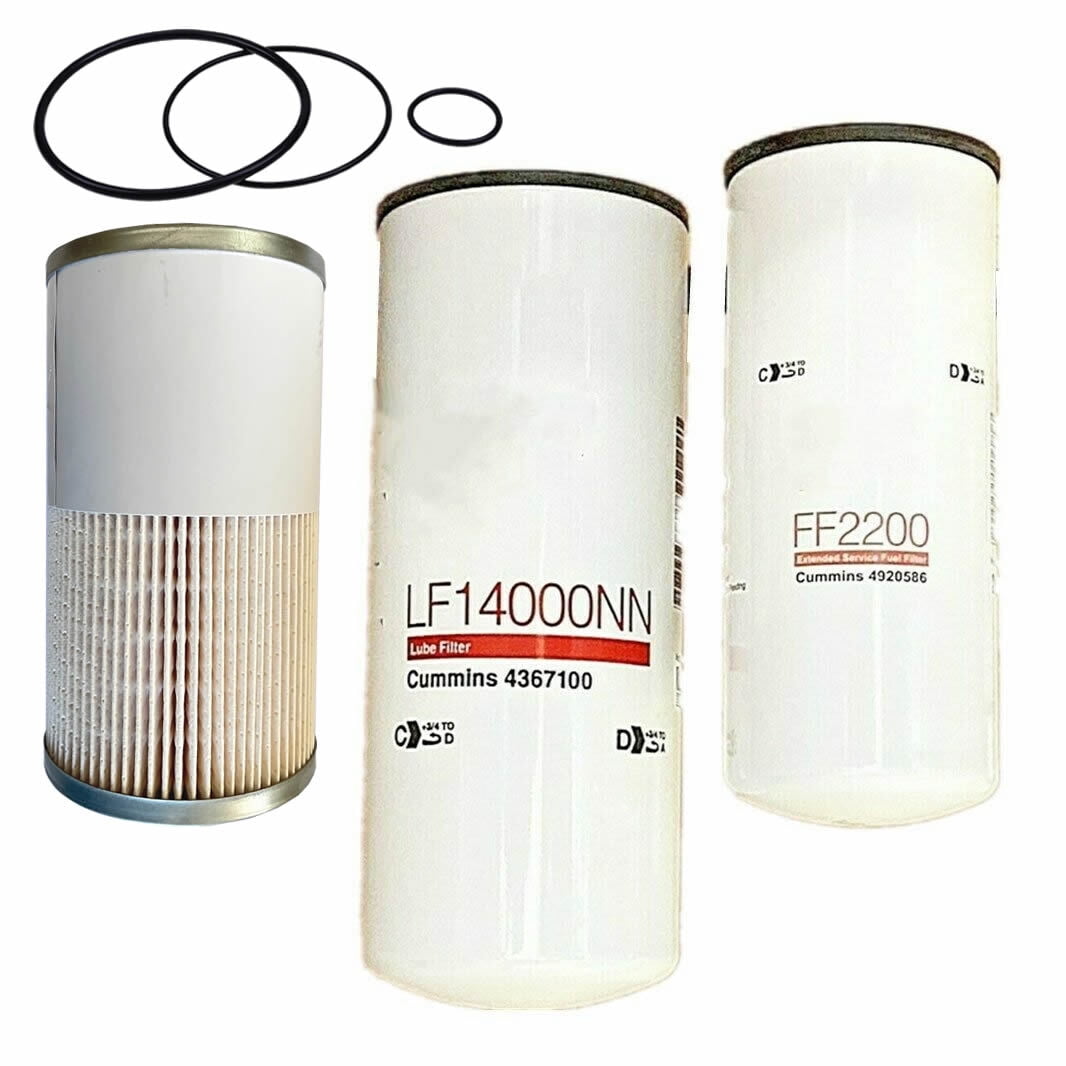 Fit Cummins Oil Change Kit LF14000NN FF2200 FS19729 Fleetguard Filter ...